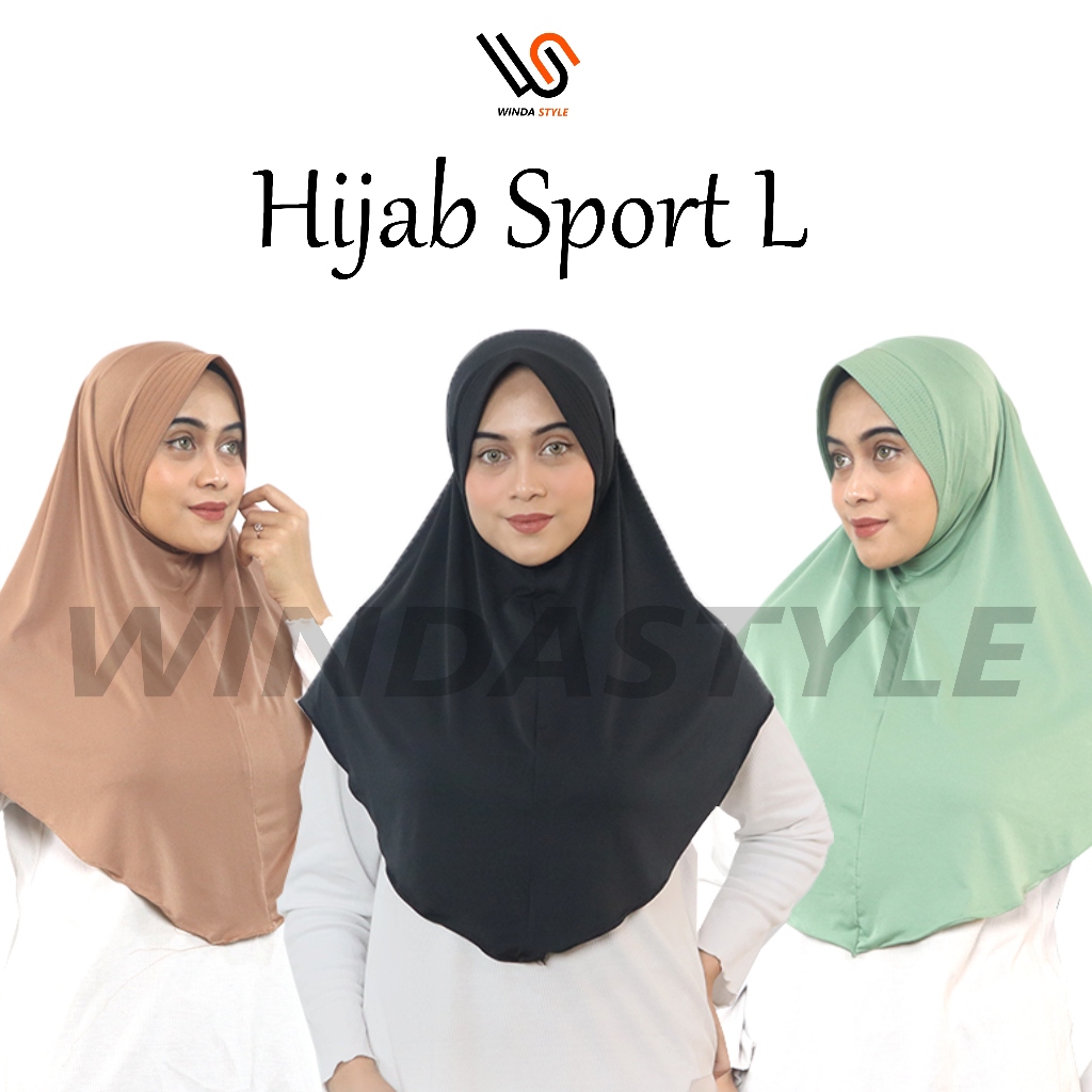 Jual 𝗪𝗶𝗻𝗱𝗮𝘀𝘁𝘆𝗹𝗲 Kerudung Bergo Hamidah Jilbab Sport Hijab Instan Size L Warna Best Seller ...