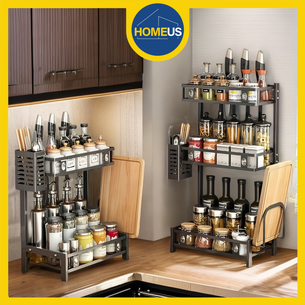 Jual Homeus Rak Bumbu Dapur Stainless Steel Rak Bumbu Rak Dapur ...
