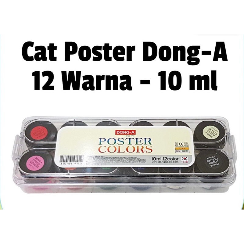 Jual Cat Poster 12 Warna DONG-A / Poster Color 10ml | Shopee Indonesia