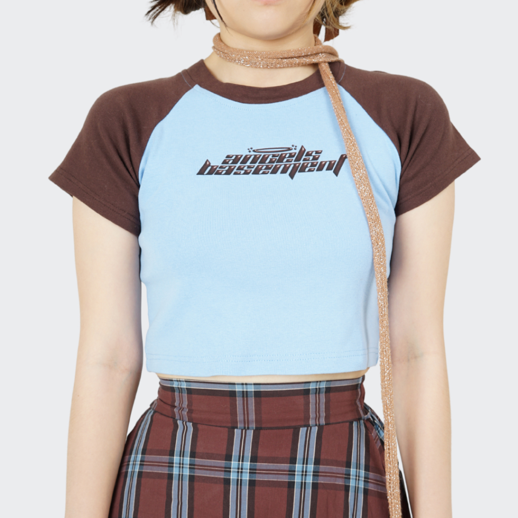 Jual Angels Basement 3D Blue Baby Tee | Angels Basement | Shopee Indonesia