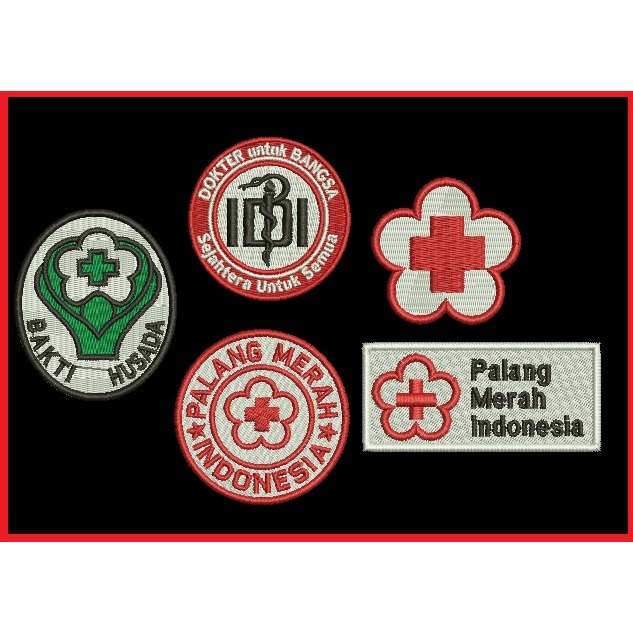 Jual Badge IDI, BAKTI HUSADA, PMI Bulet, PMI Plus, PMI Kotak (bordir ...