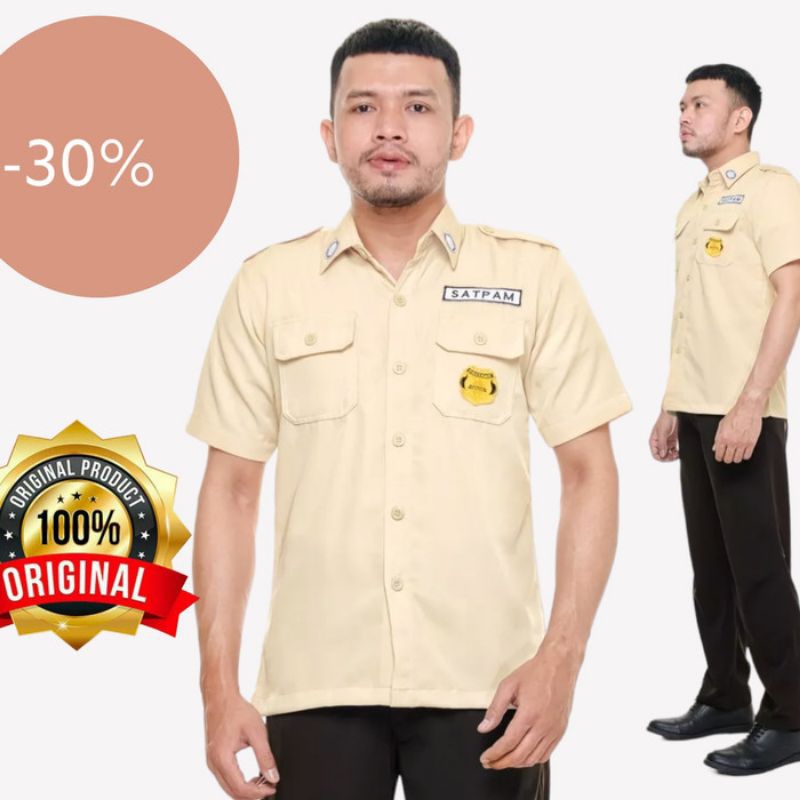 Jual SERAGAM SATPAM KREM PDH TERBARU 2024 / BAJU SECURITY SATPAM PDH ...