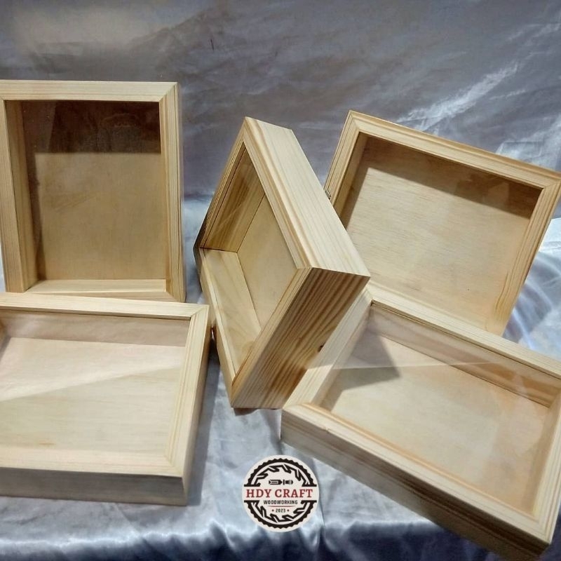 Jual Rongga 3,5cm Box Pigura Mahar 3D / Frame Kotak Kayu Akrilik / Kado ...