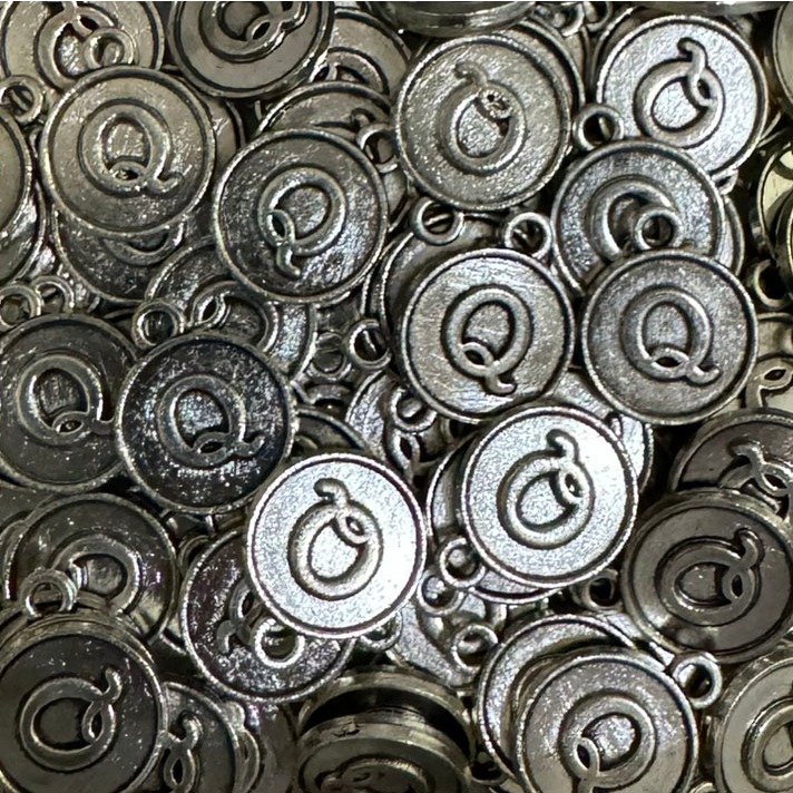 Jual 1 pcs Charm Aksesoris Besi - SERI HURUF ALFABET BULAT | Shopee ...