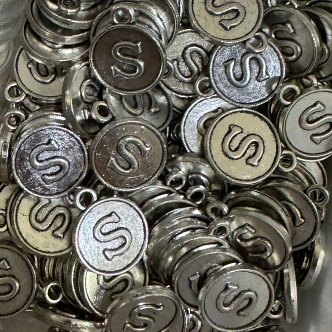 Jual 1 pcs Charm Aksesoris Besi - SERI HURUF ALFABET BULAT | Shopee ...