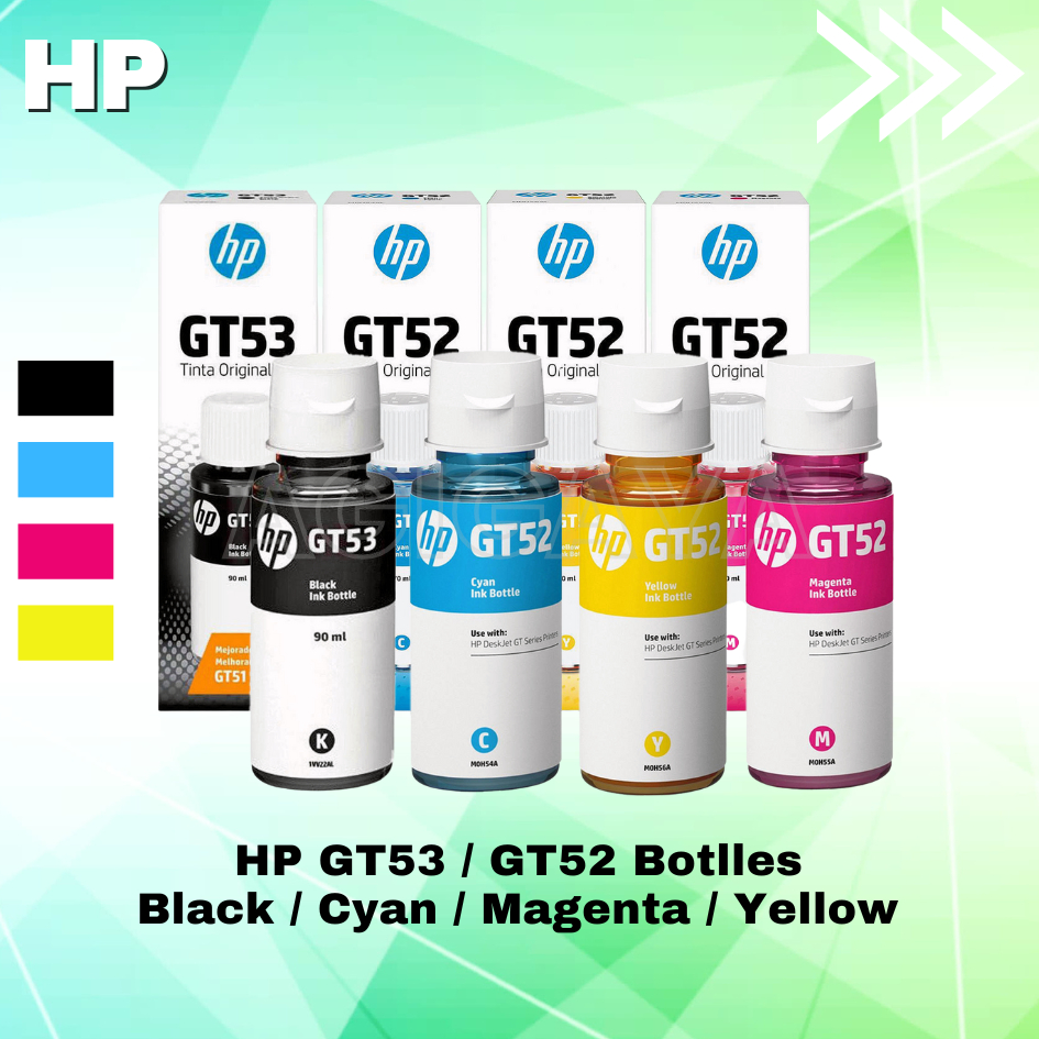 Jual 1 set tinta hp ink gt53 gt52 original 100% | Shopee Indonesia