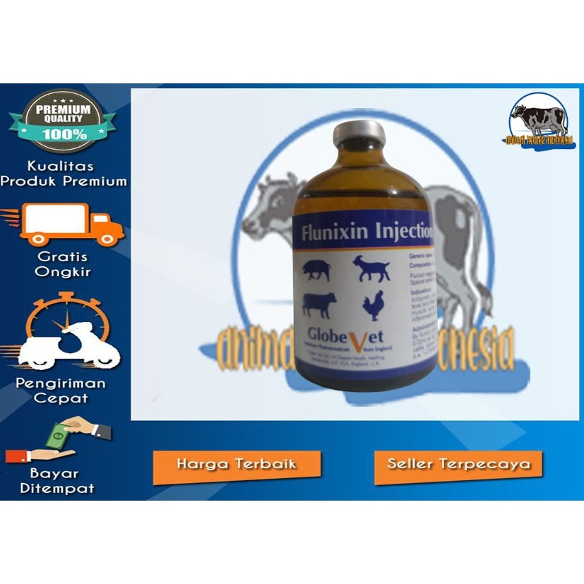 Jual Flunixin Injeksi 100 ml - Golbal Vet Flunixin 100 ml - Obat Ajaib ...