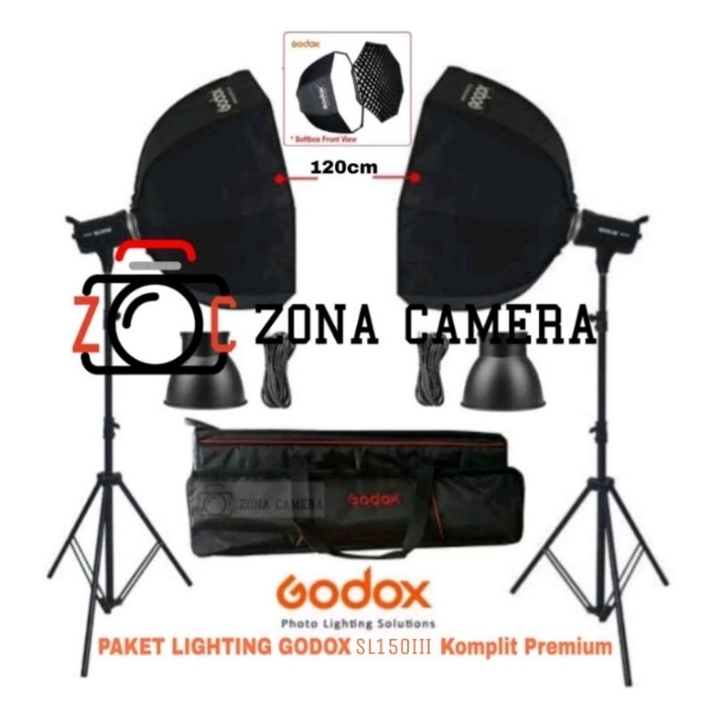 Jual Paket Godox SL150III LED Video Lighting Octa UE 120 Grid SL150 III ...