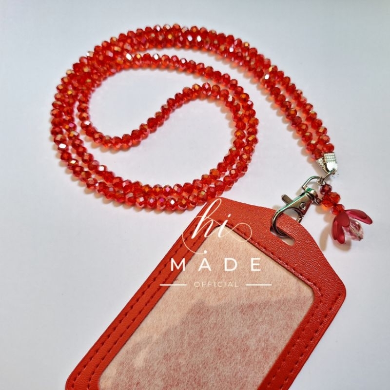 Jual Lanyard crystal name tag kristal tali gantung photocard holder id ...