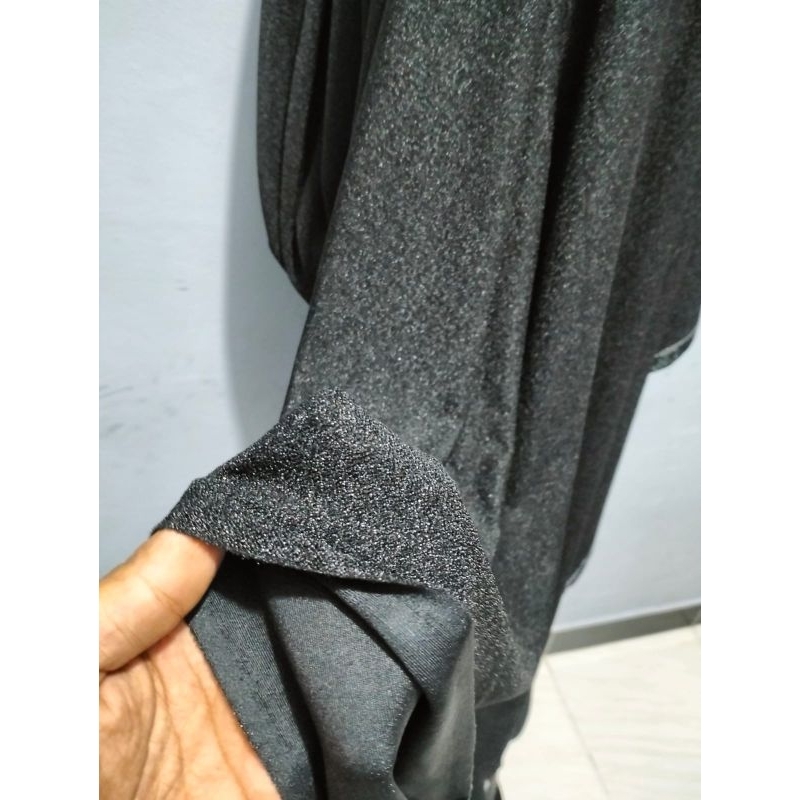 Jual bahan/kain garment Spandex Glitter hitam antik | Shopee Indonesia