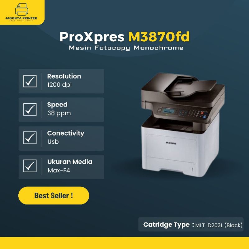 Jual Printer Samsung ProXpres M3870fd Mesin Fotocopy Duplex Printing ...