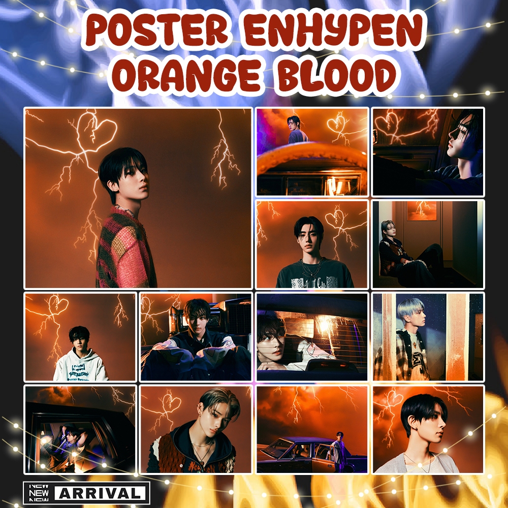 Jual Poster ENHYPEN ORANGE BLOOD | Poster Kpop A4 A5 A6 Murah Murah ...