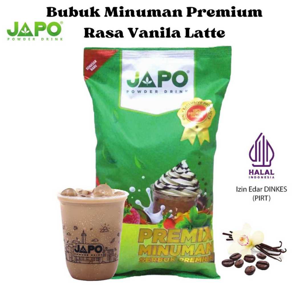 Jual BUBUK MINUMAN INSTAN RASA VANILA LATTE 1 Kg JAPO PREMIUM POWDER ...