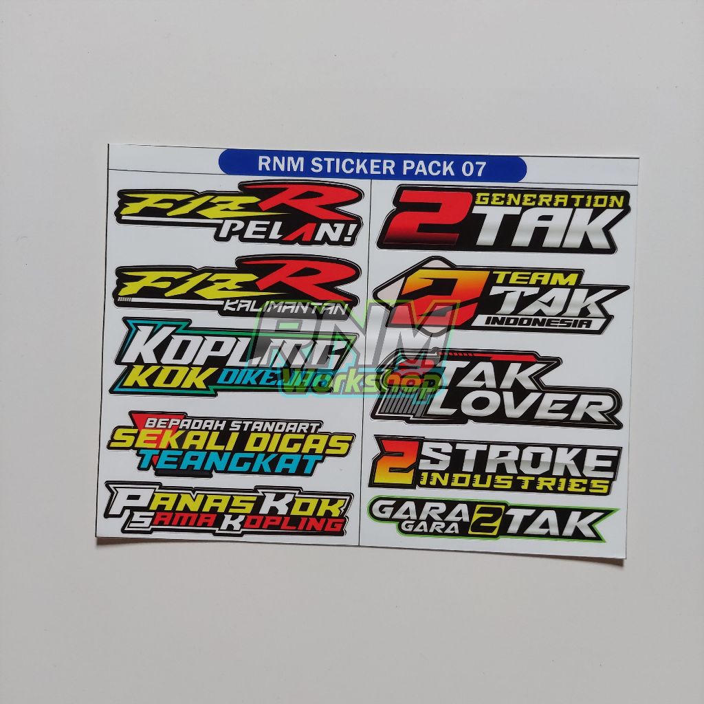 Jual Sticker/stiker set pack viral kata - kata racing kekinian isi 10 ...