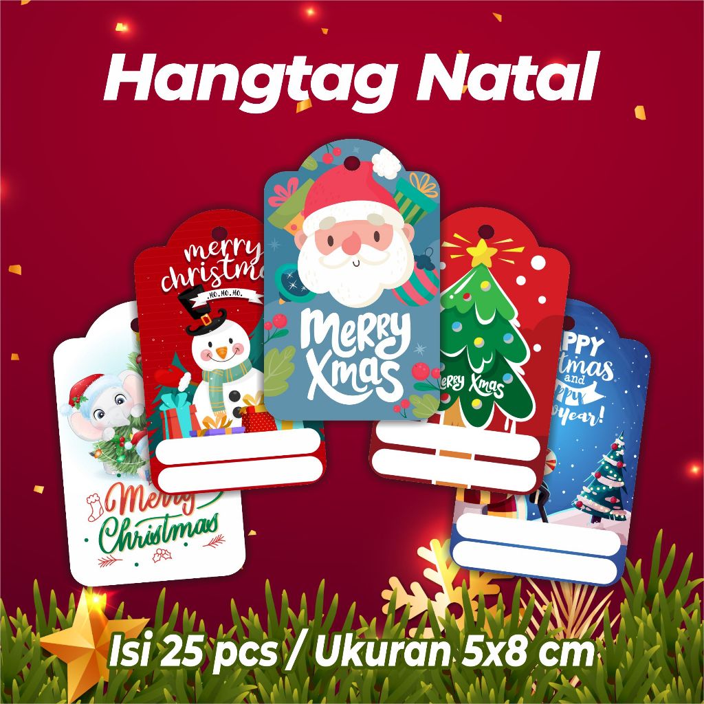 Jual Hangtag Christmas - Tag Natal - Hag Tag Christmas | Shopee Indonesia