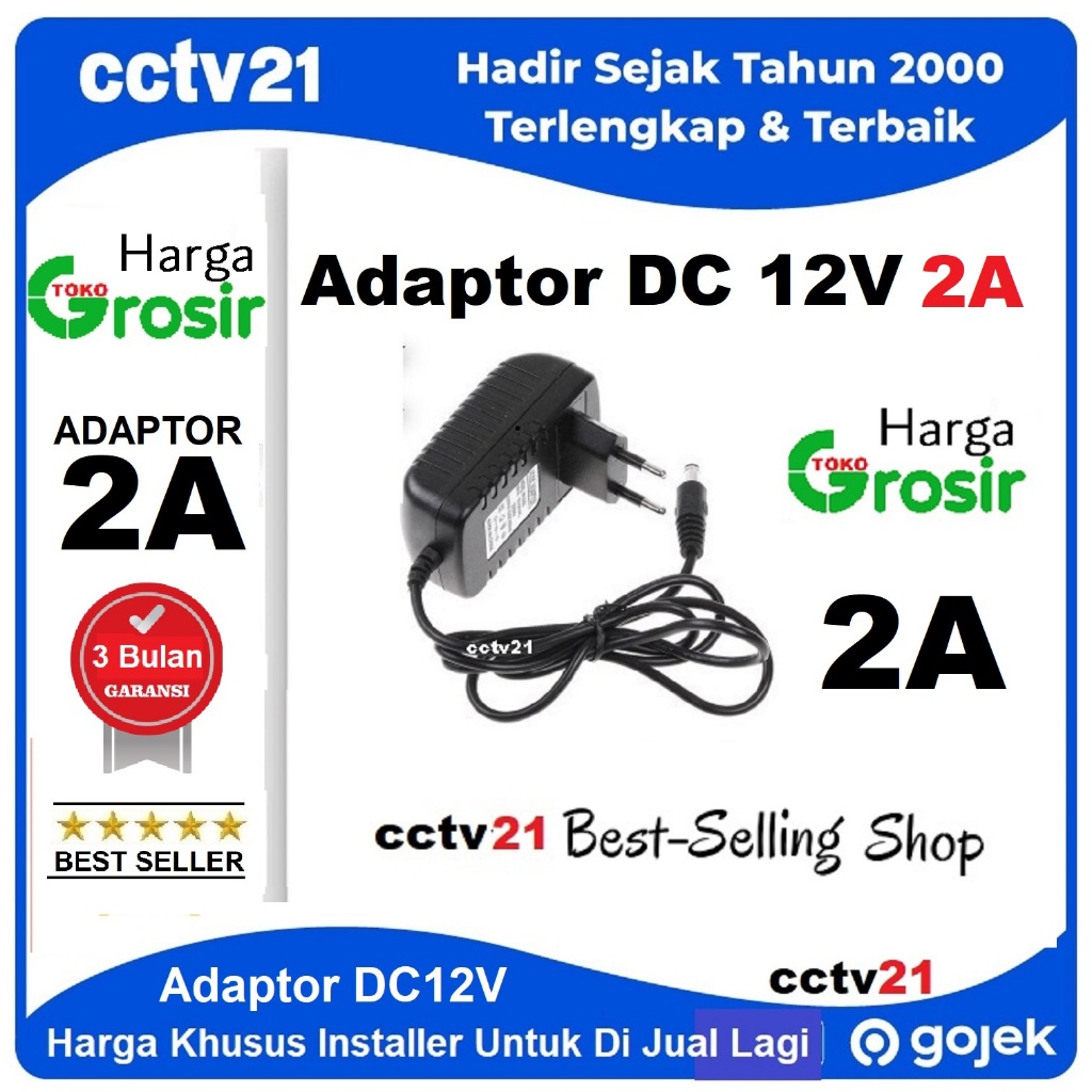 Jual Adaptor / Power Sopplay Output DC12V 2A Harga Lagi Promo cctv21 | Shopee Indonesia