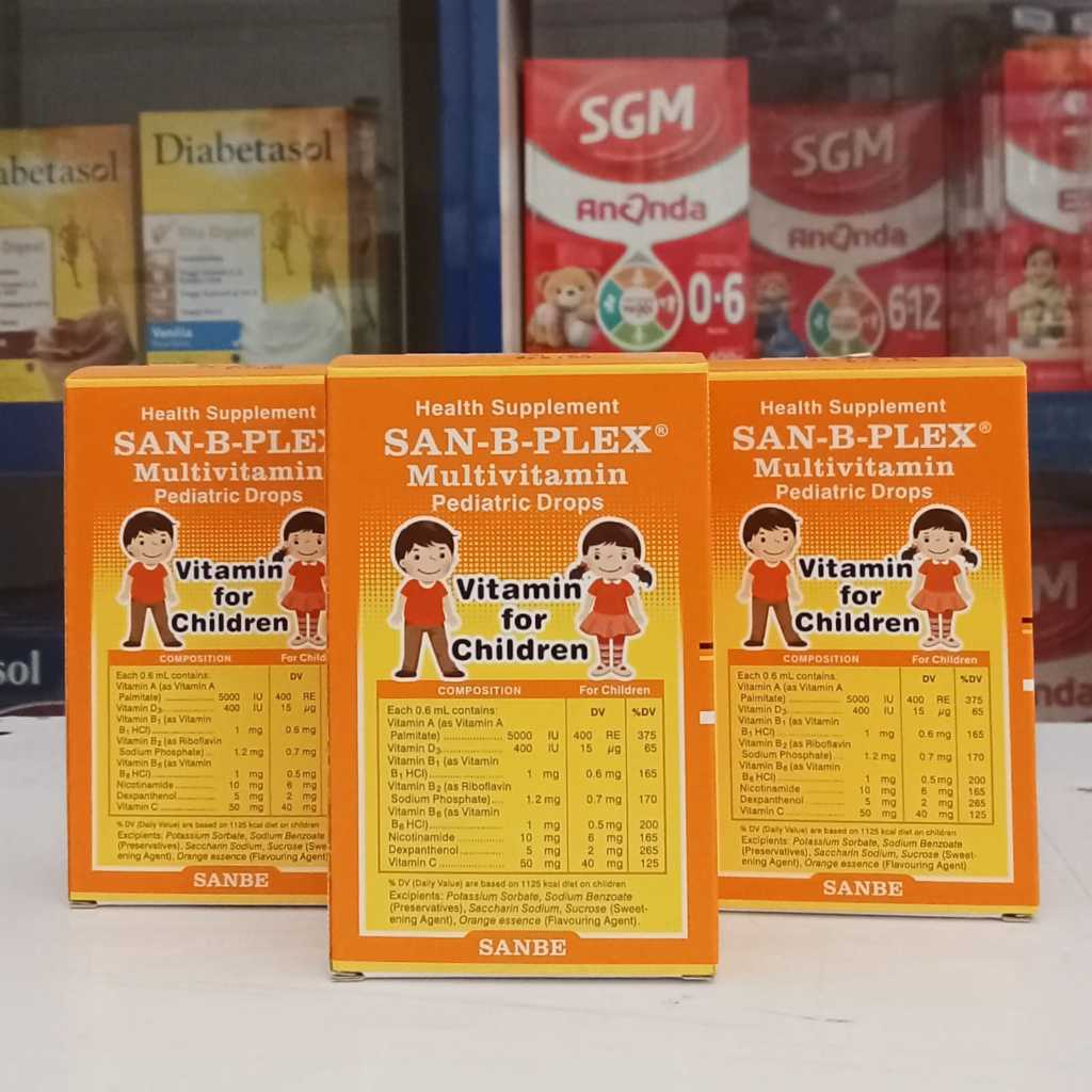 Jual SAN-B-PLEX Multivitamin Tetes Pediatrik Untuk Anak 15ml | Shopee ...