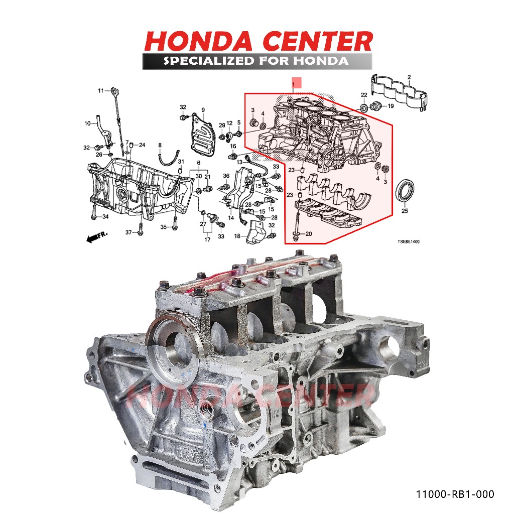 Jual Blok Mesin Cylinder Block Mobil Honda Brv Hrv Freed Jazz Ge8 Gk5 ...