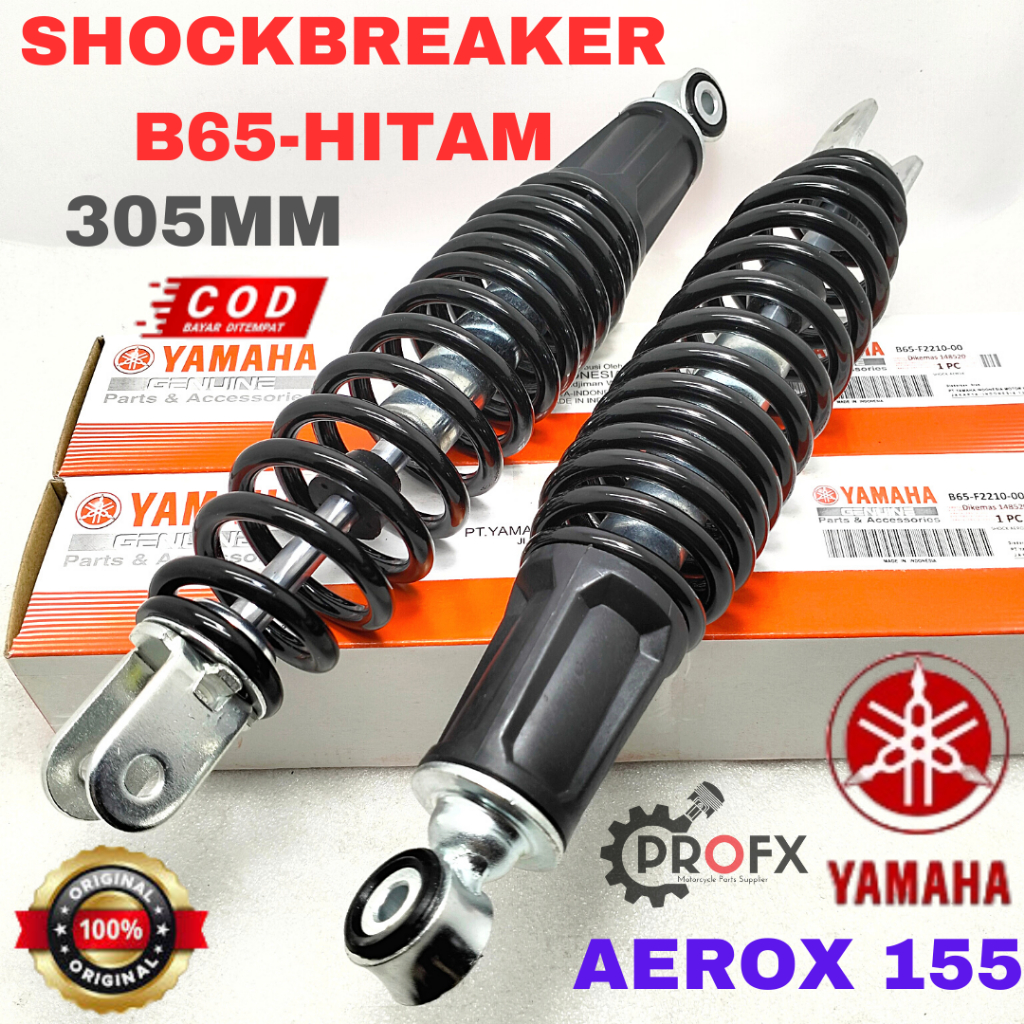 Jual SHOCKBREAKER B65 HITAM YAMAHA AEROX AEROX 155 KUALITAS ORIGINAL YGP ASLI SHOK BELAKANG SOK ...