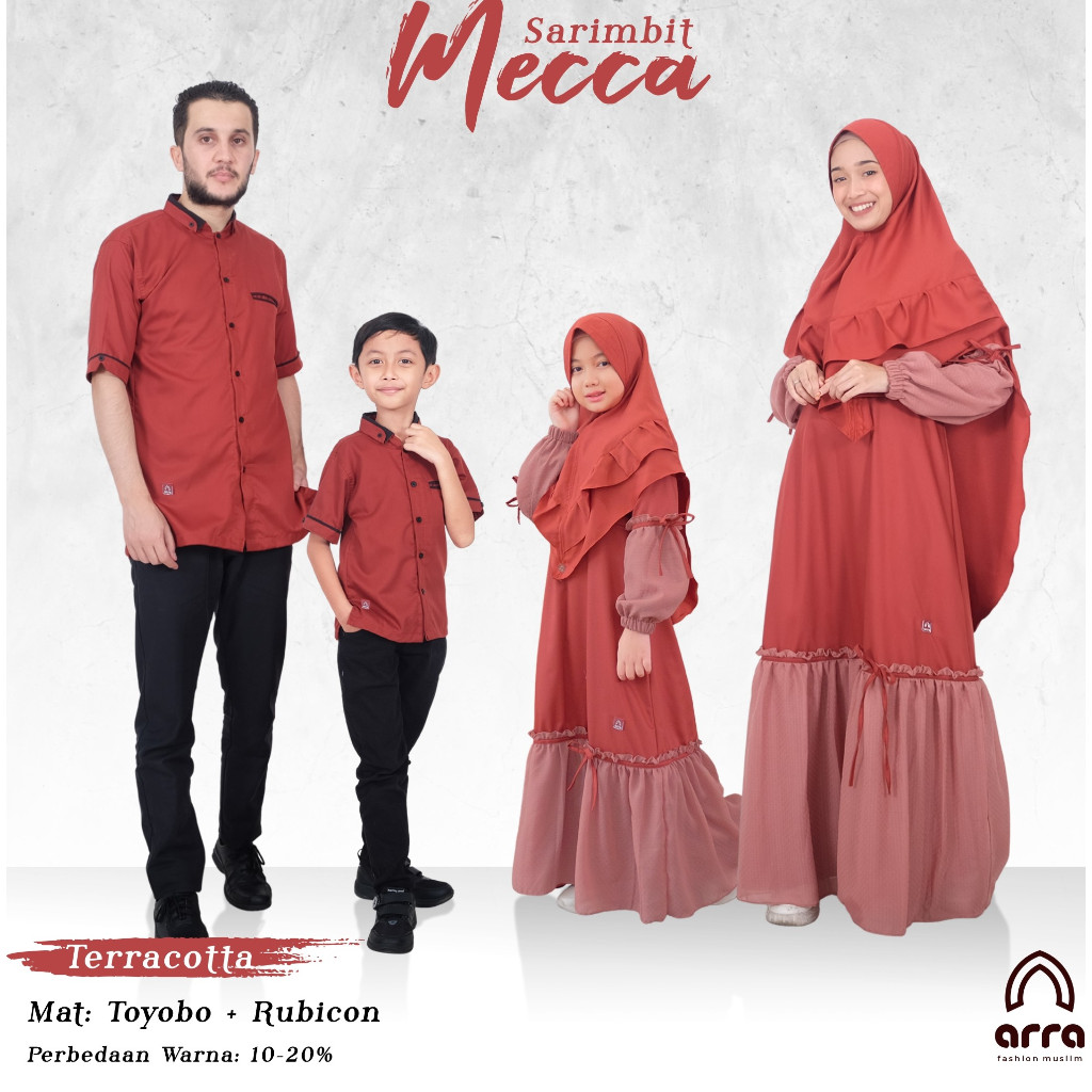 Jual Sarimbit baju Keluarga 2024 Muslim Koko Gamis Kerudung original ...