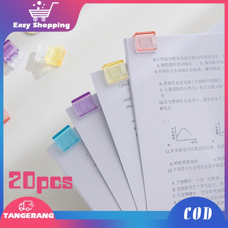 Jual 20pcs Klip Kertas 1 Pack Binder Clip Warn Paper Clip Warna Warni ...