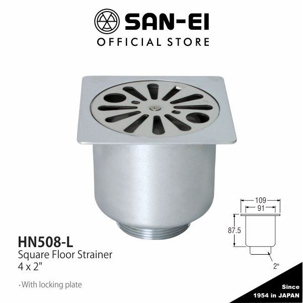 Jual SAN-EI Floor Strainer HN508-L | Saringan Air Kotak | Shopee Indonesia