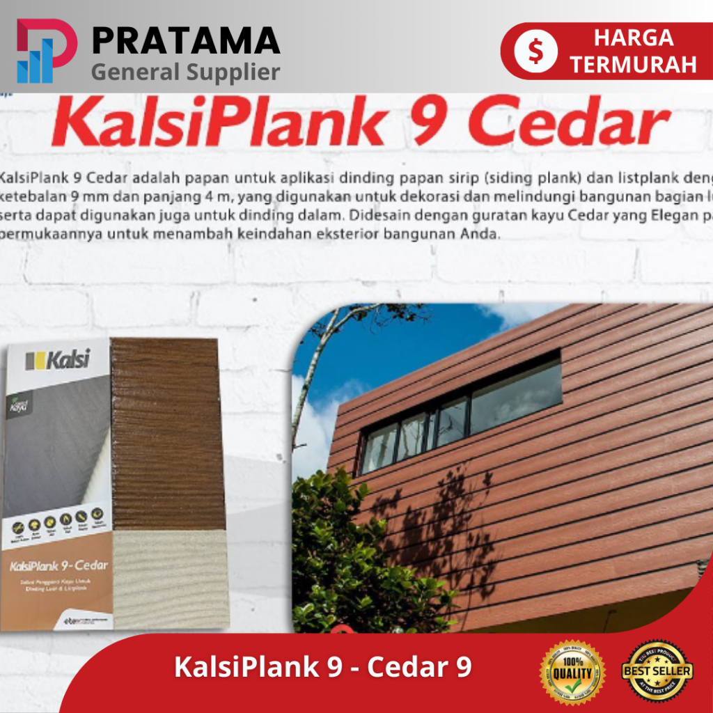 Jual KalsiPlank 9 - Cedar 9 dekorasi dinding luar papan kalsi 9mm 4 ...