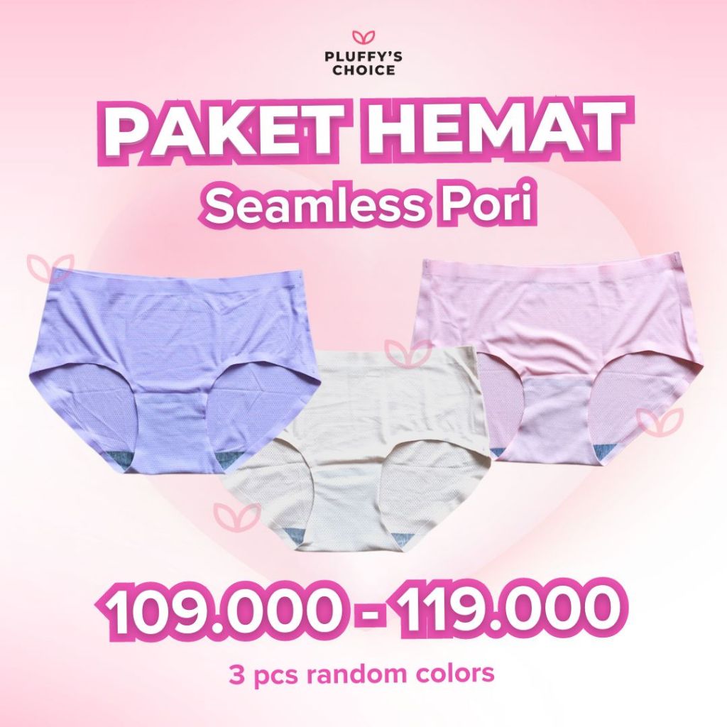 Jual PAKET HEMAT SEAMLESS PORI 3pcs (warna RANDOM) | Shopee Indonesia
