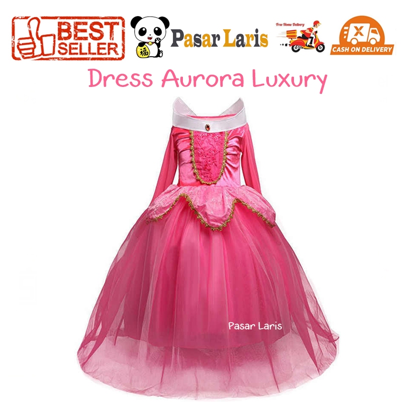 Jual Dress Princess Aurora Luxury Gaun Pink Anak Ulang Tahun | Shopee ...