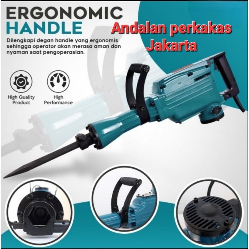 Jual Mesin bobok jack hammer/bobok beton 65A demolation hammer | Shopee ...