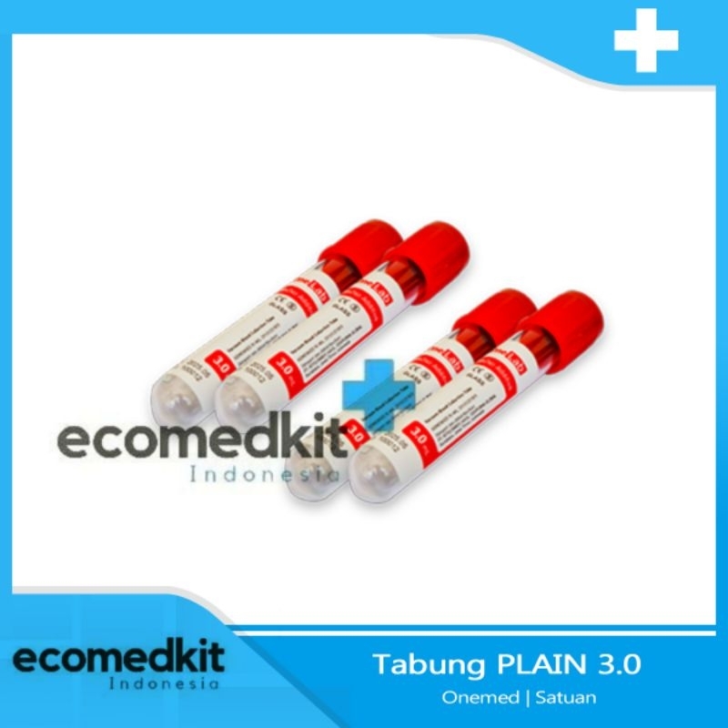 Jual Tabung Sampel Darah Blood Collection Tube Plain Glass 3ml OneLab ...
