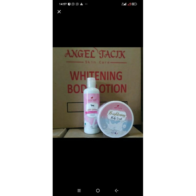 Jual PAKET BODY LOTION + BODY SCRUB ANGEL TACIK | Shopee Indonesia
