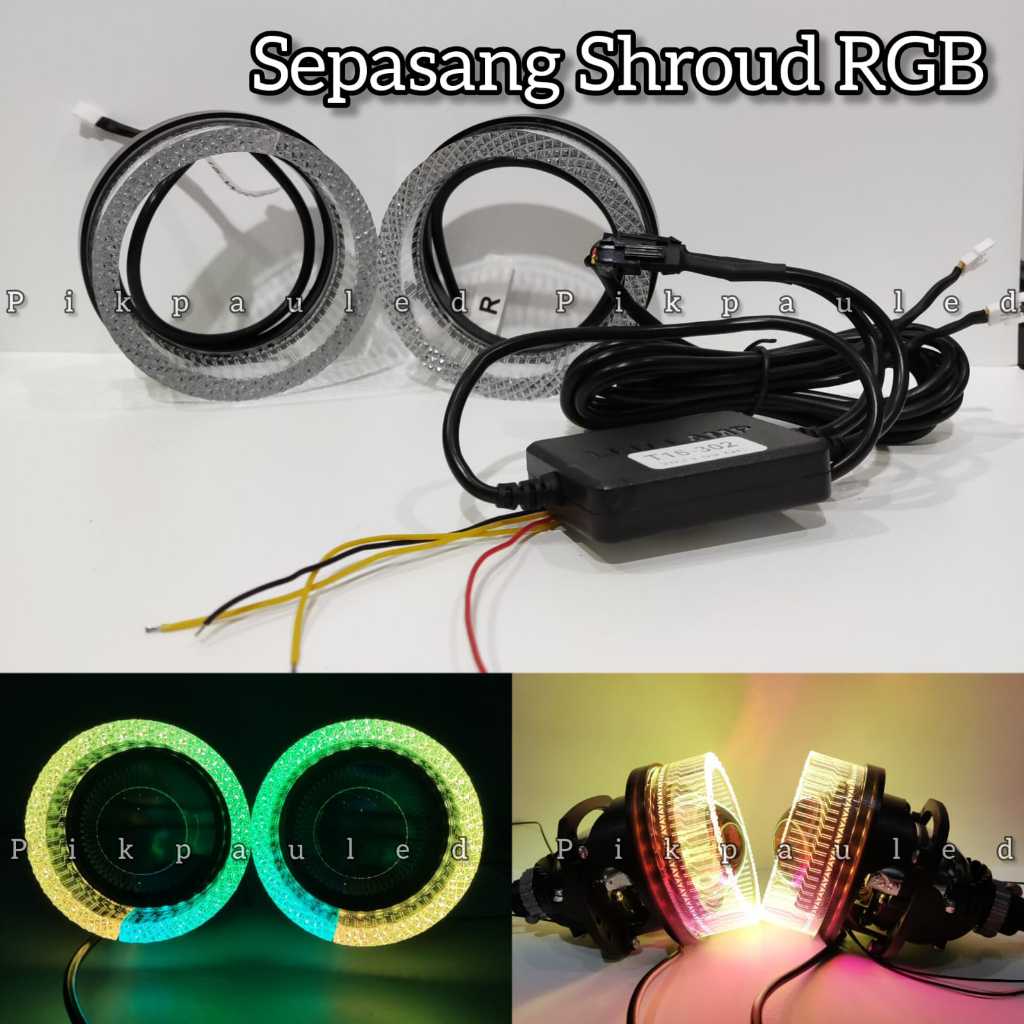 Jual SEPASANG Lampu LED Shroud WRGB Angle Eye Crystal Mode Running ...