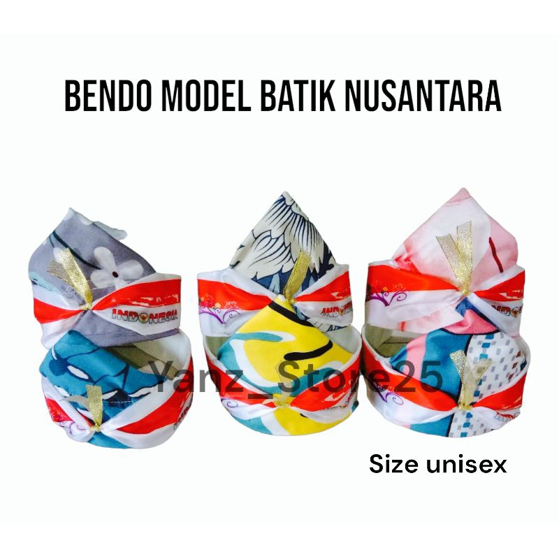 Jual IKET KEPALA MERAH PUTIH MODEL BATIK, DEWASA DAN ANAK2 | Shopee ...