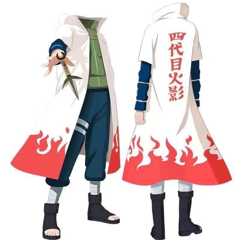 Jual Brdwn Konoha Hokage Namikaze Minato Cosplay Costume Full set ...