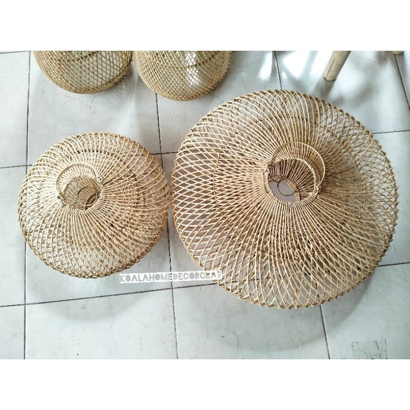 Jual Kap Lampu Rotan UFO/Kap Lampu UFO/Kap Lampu Gantung/Kap Lampu UFO | Shopee Indonesia