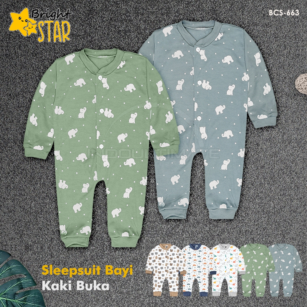 Jual Sleepsuit Bayi Jumpsuit Panjang Kaki Buka Piyama Newborn Baju ...