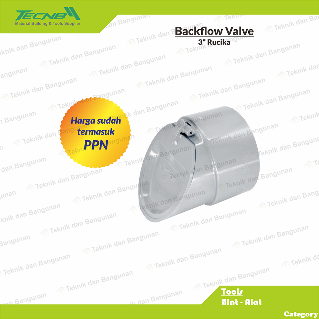 Jual Backflow Valve Fitting PVC Tutup Pembuangan Anti Tikus 3" Rucika ...