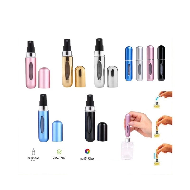 Jual KBU Botol Parfum Mini Refill Wadah isi Ulang Bottle Parfume Travel ...
