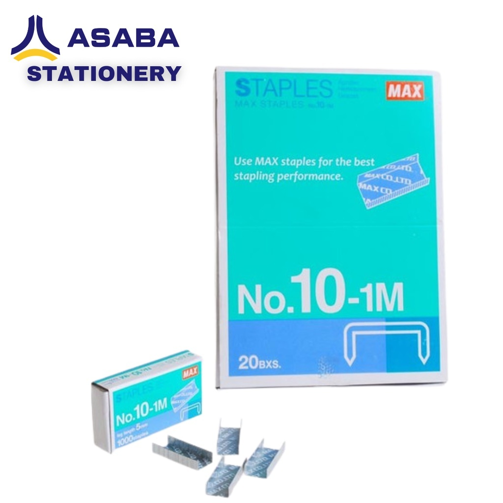 Jual MAX STAPLES /ISI STAPLES ukuran 10-1M - ISI 20 BOX (1 PACK ...
