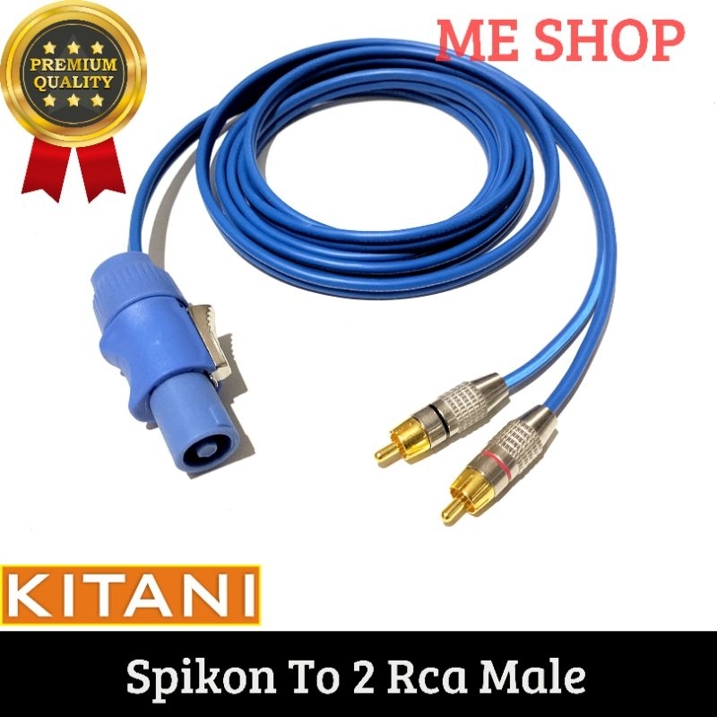 Jual kabel speaker jack spikon to 2 rca male | Shopee Indonesia