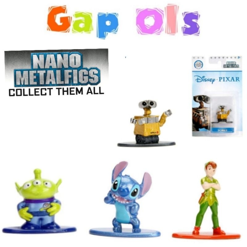 Jual Disney Nano Metalfigs Wall E Stitch Peter Pan Alien Toye Story ...