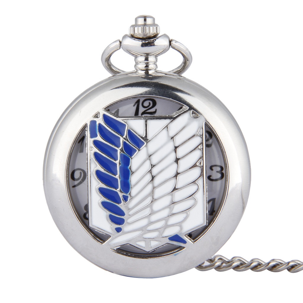 Jual AOPW attack on titan shingeki kyojin pocket watch anime jam saku ...