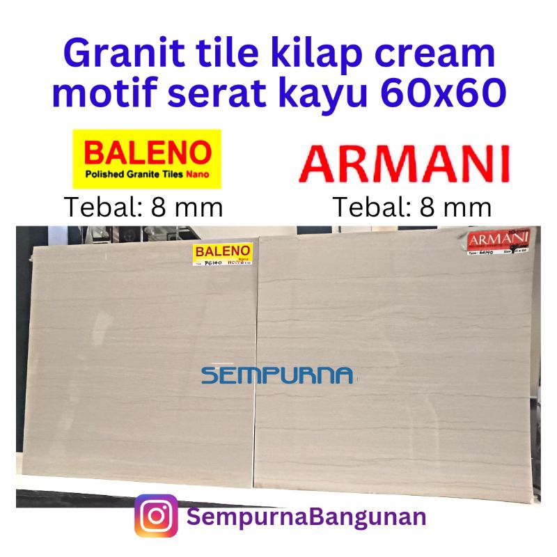 Jual Granit granite tile lantai dinding tembok kilap glossy cream krem ...