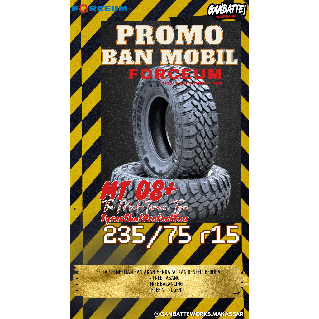 Jual ban offroad FORCEUM M/T 08 PLUS 235 75 R15 | Shopee Indonesia