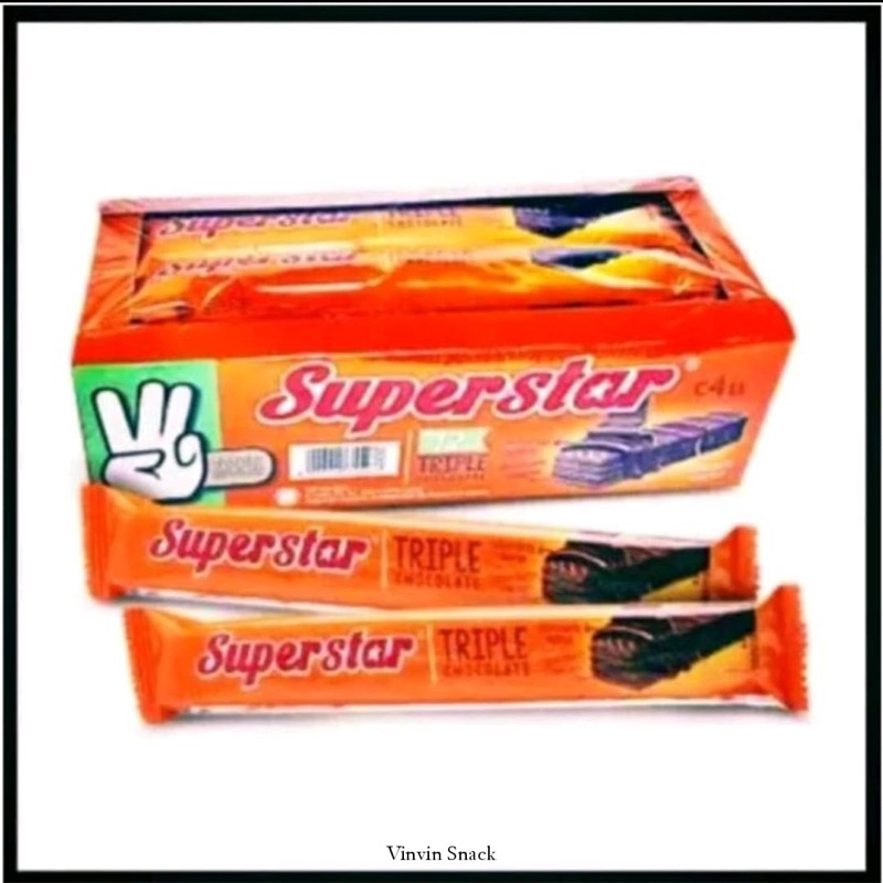 Jual Wafer Superstar (dulu Superman) Triple Chocolate kemasan box isi ...