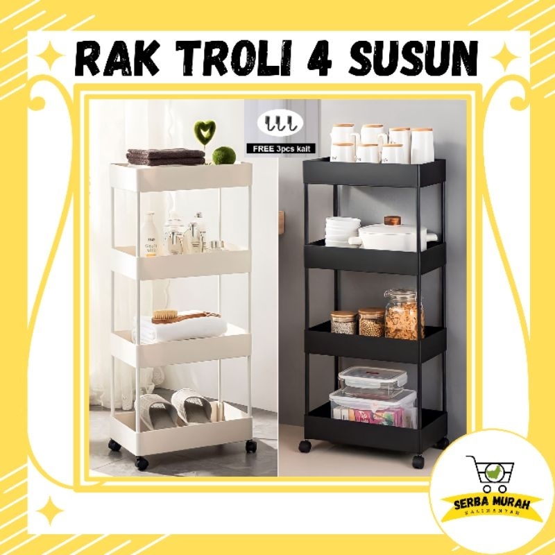 Jual RAK TROLI 4 SUSUN SERBAGUNA | RAK KAMAR | PENYIMPAN BAJU | KABINET ...