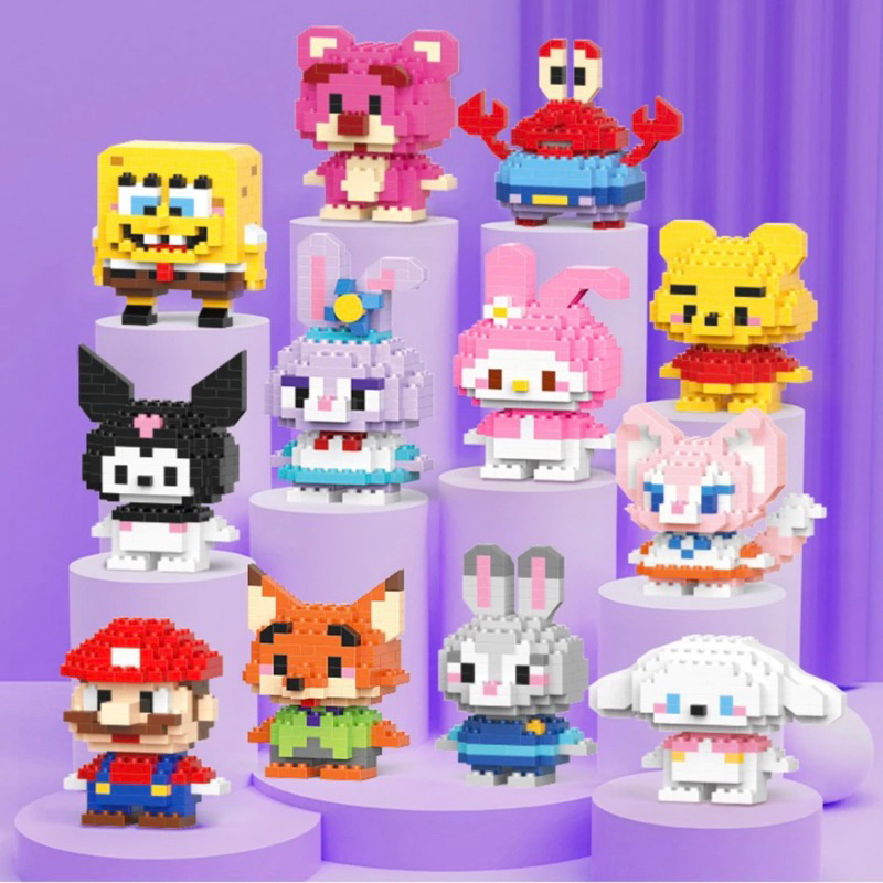 Jual Kkm Diy Bricks Mini Building Block Nano Block Model Karakter Kartun Sanrio Mainan Balok