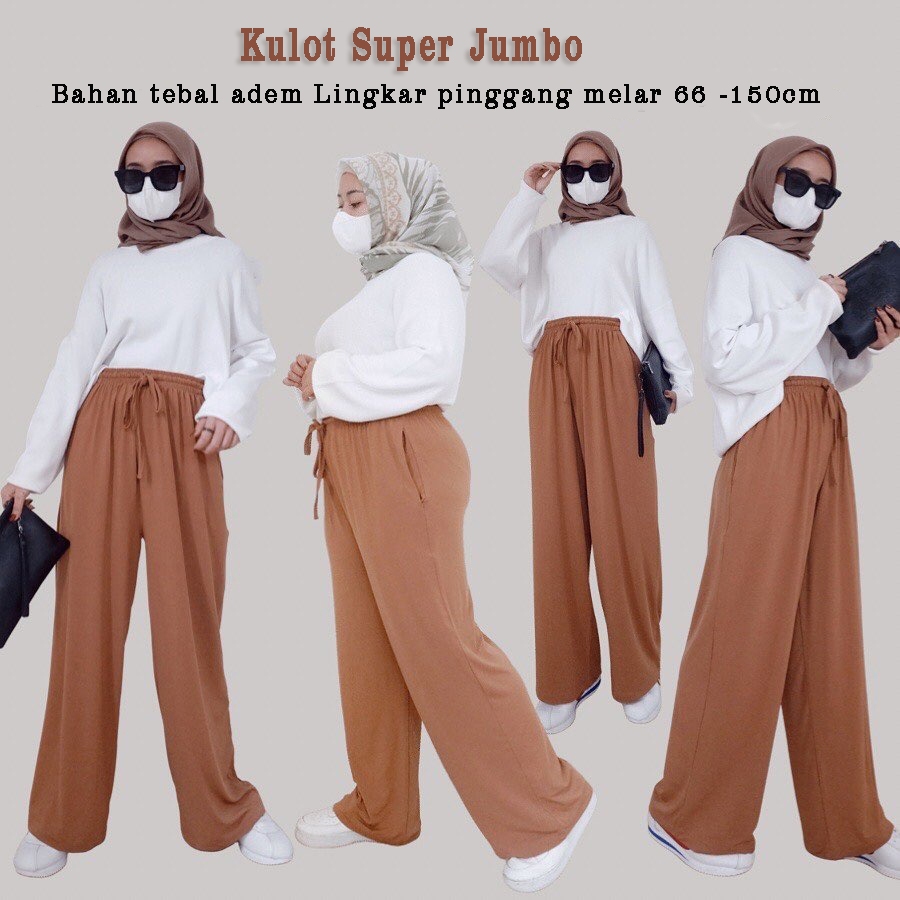 Jual Kulot Super Jumbo Celana Kulot Jumbo Muat Bb 40-150kg Pinggang ...