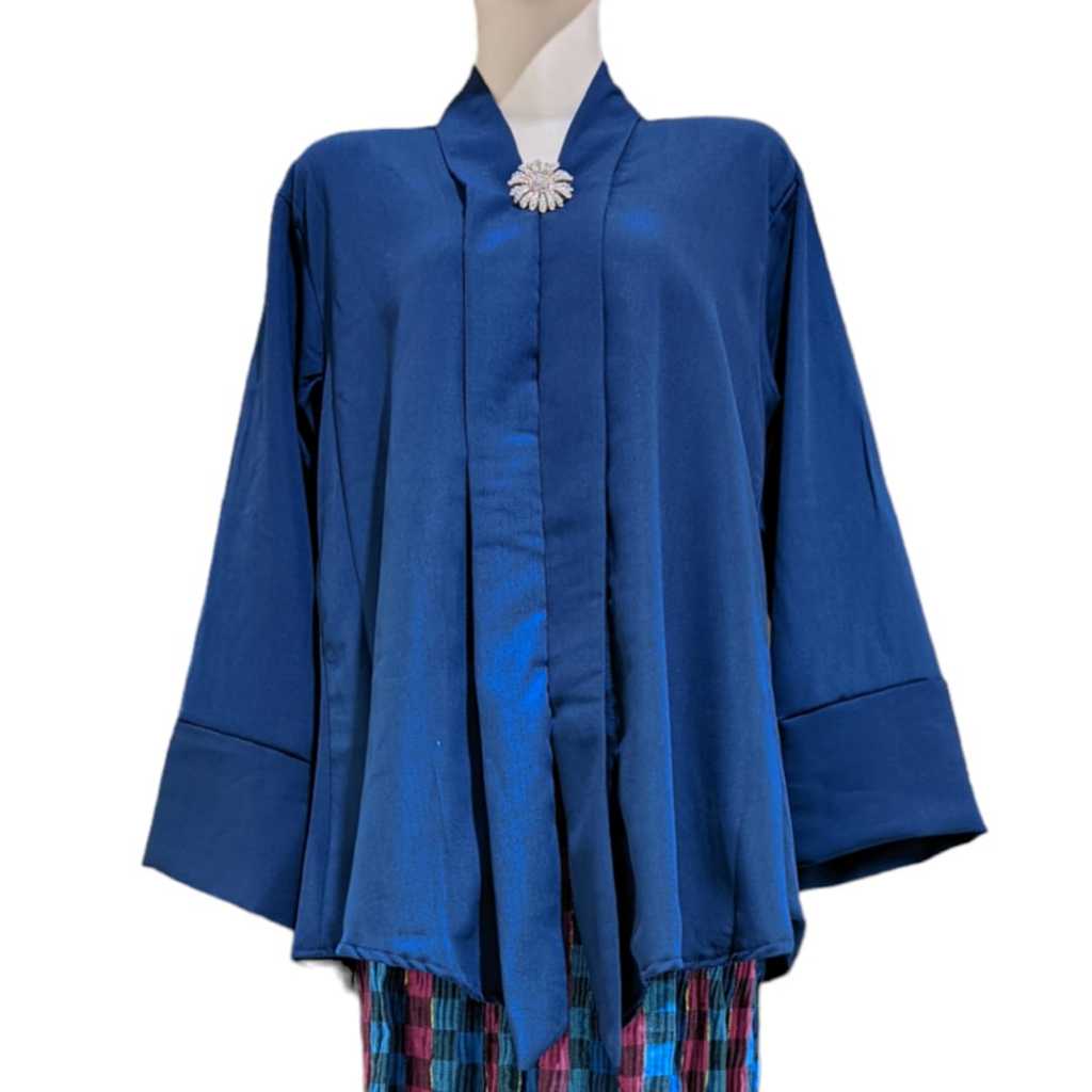 Jual ATASAN SAJA kebaya encim kartini polos lengan panjang jumbo betawi ...